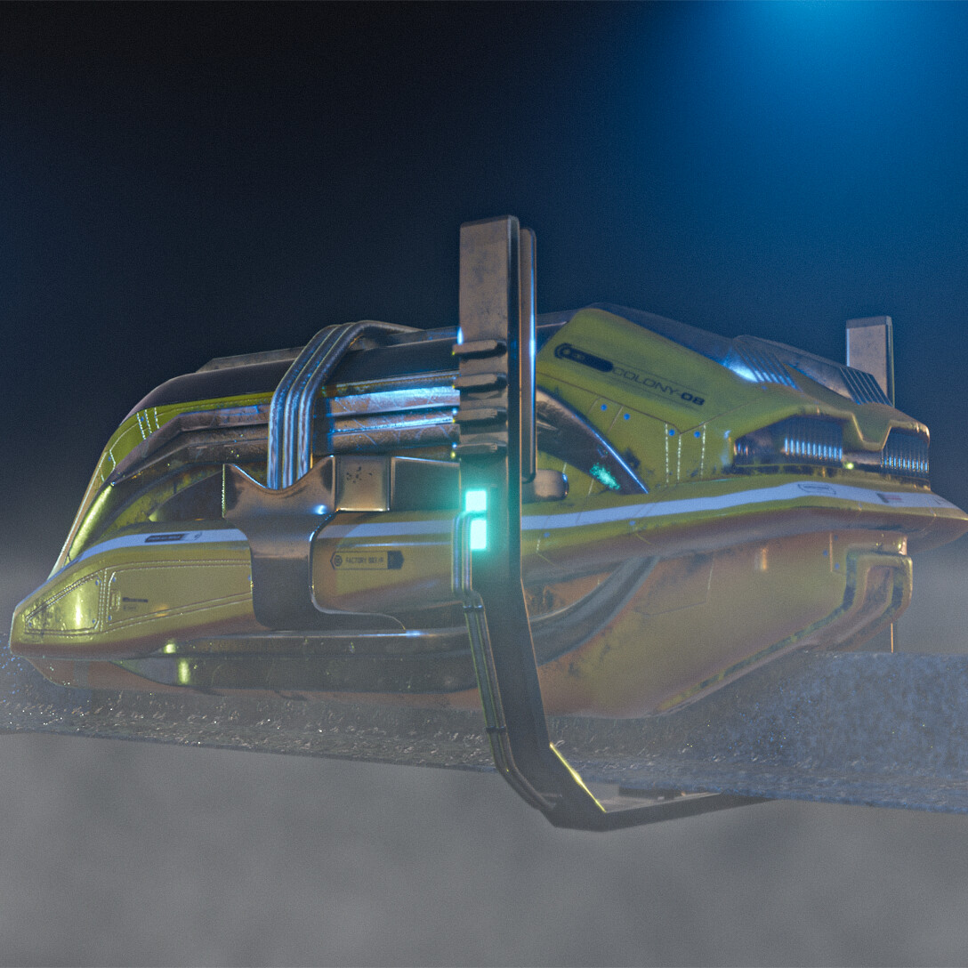 ArtStation - Cyber-punk rail vehicle