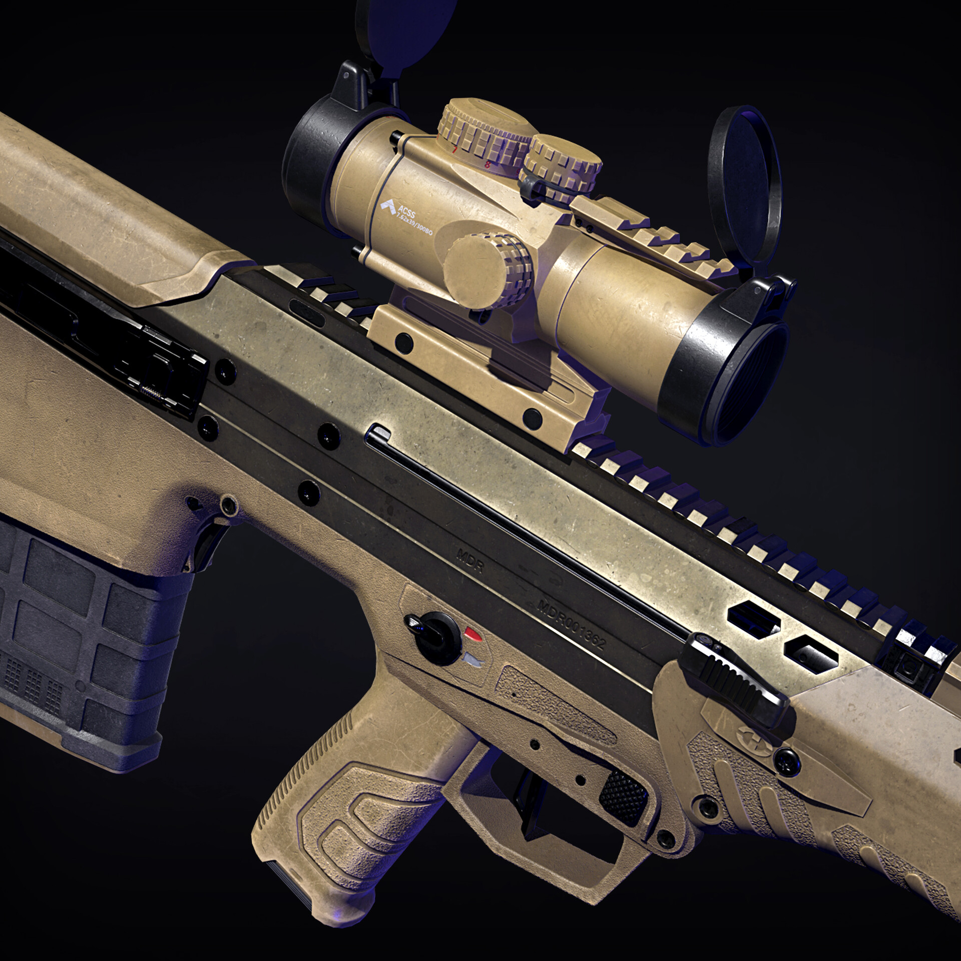 ArtStation - Desert Tech Micro Dynamic Rifle