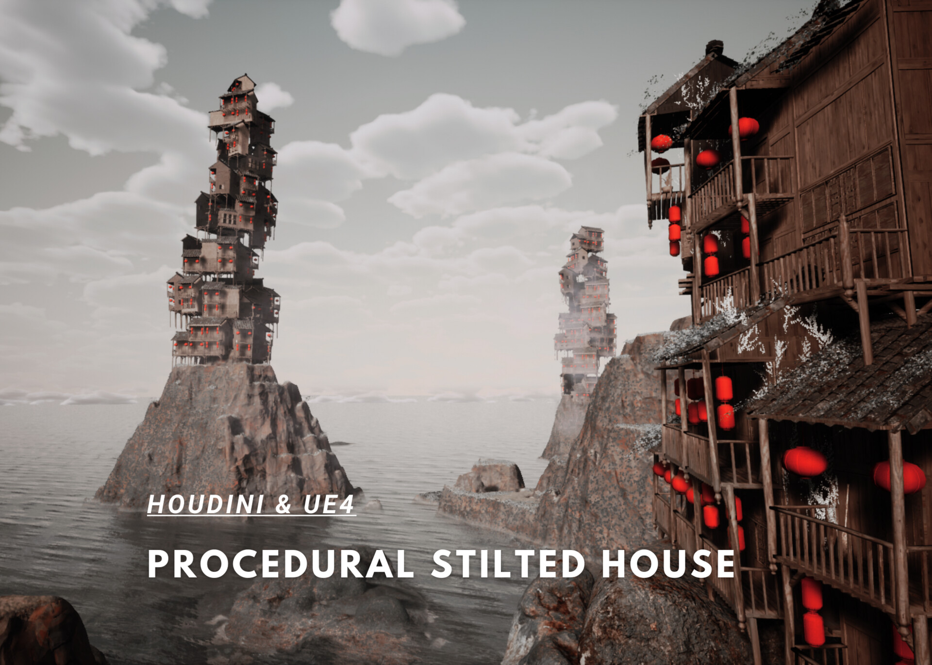 ArtStation - Procedural stilted house - Houdini