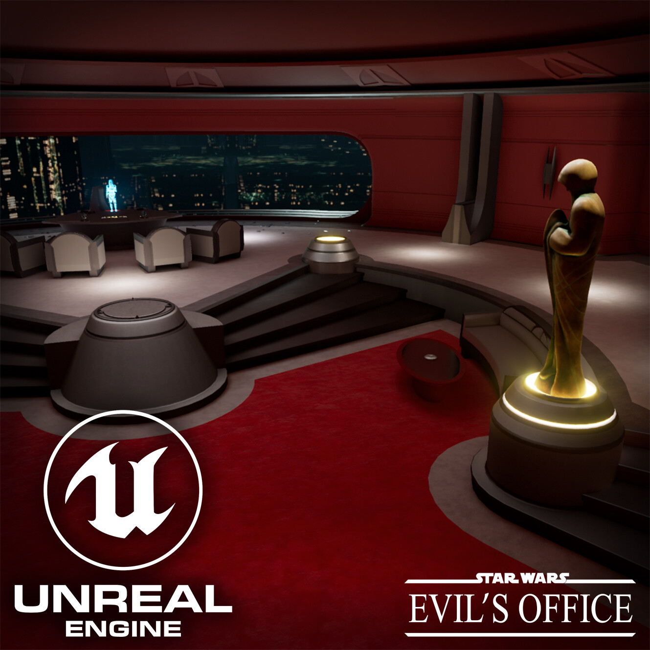 ArtStation - Star Wars - Evil's Office - UE4