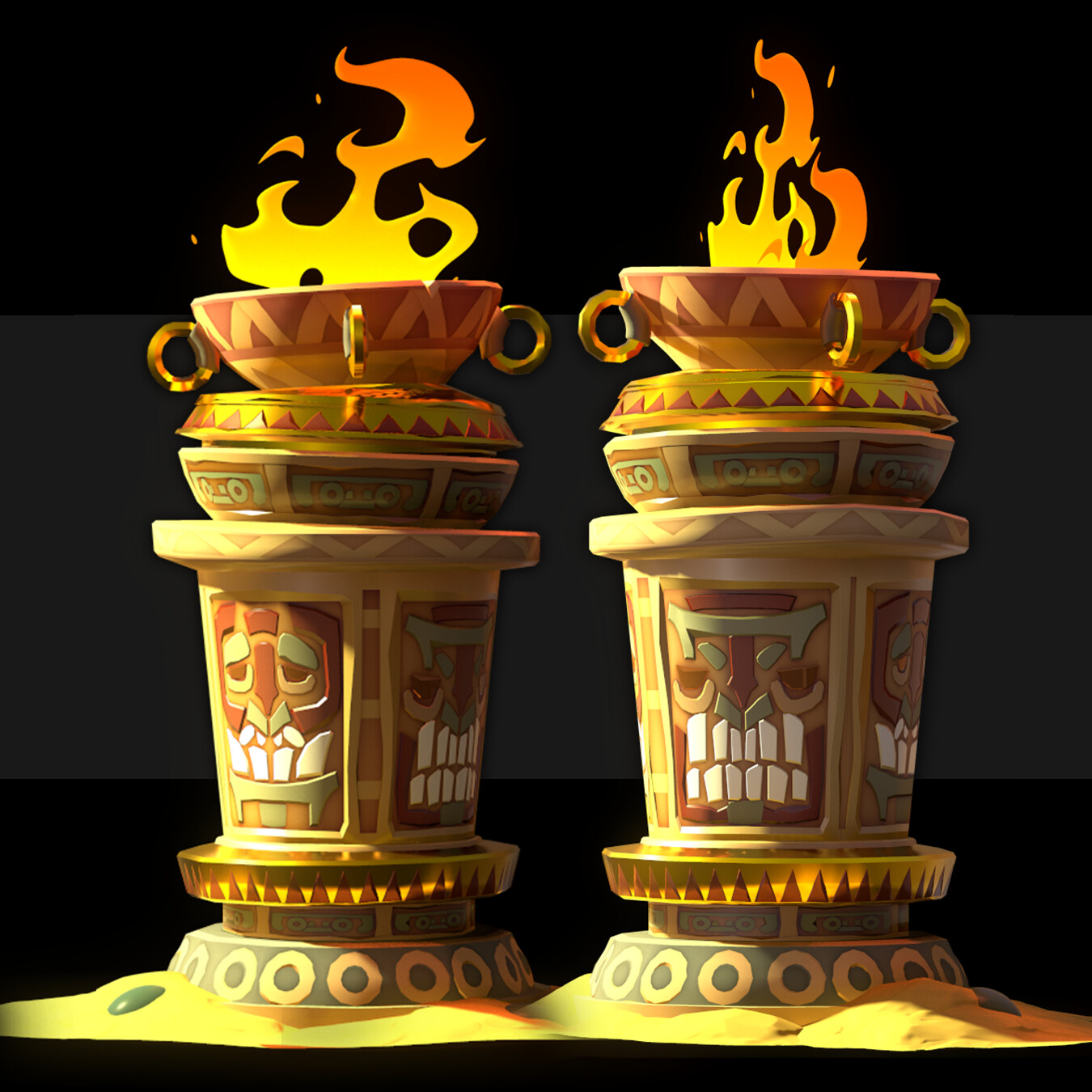 ArtStation - brazier stylized Prop