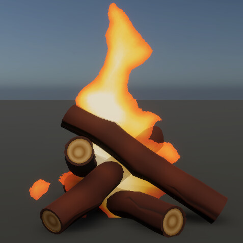 ArtStation - Stylised Campfire