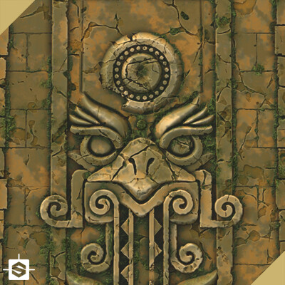 ArtStation - Stylized Texture Exploration : Temple Ruin Entrance