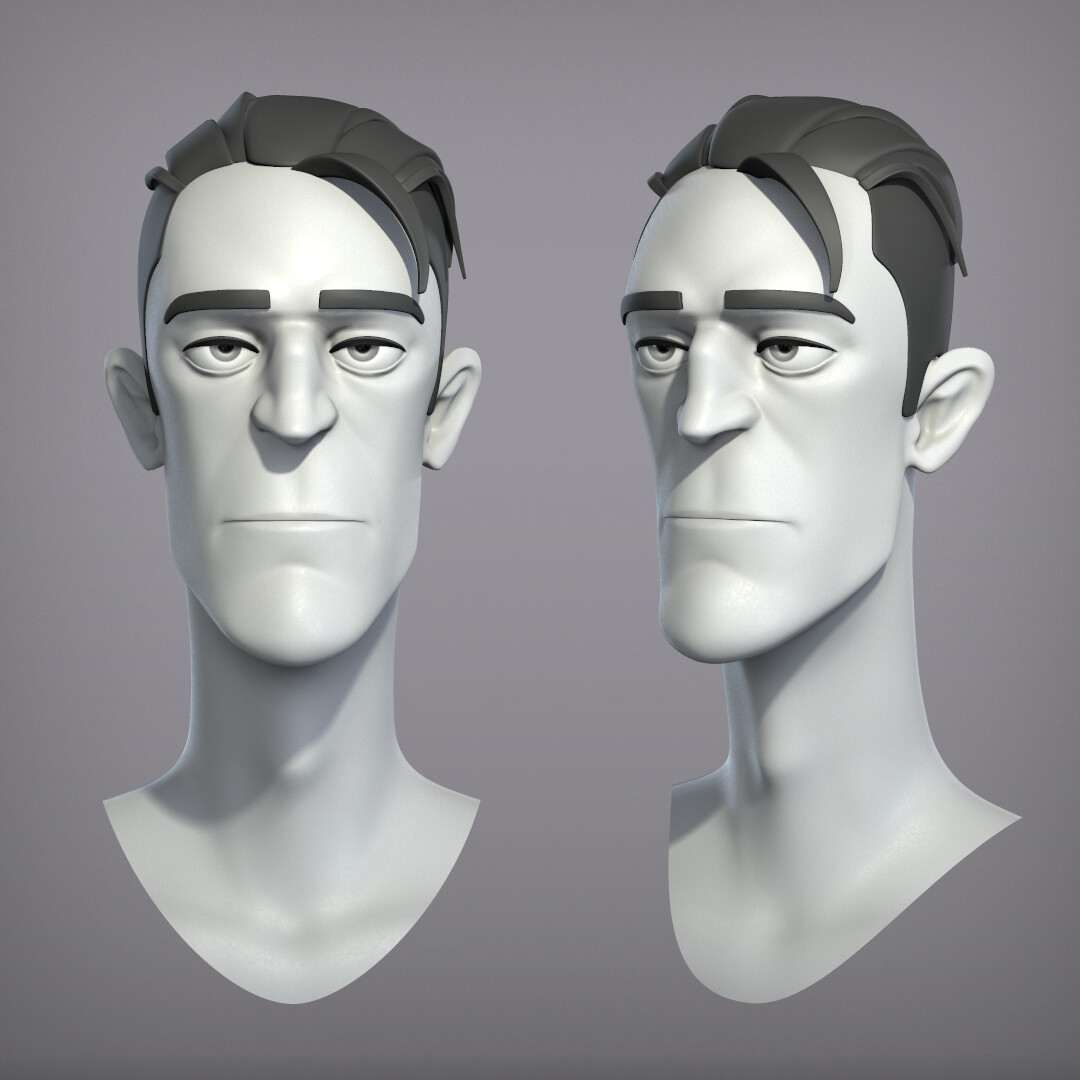 ArtStation - Cartoon male character Kevin base mesh