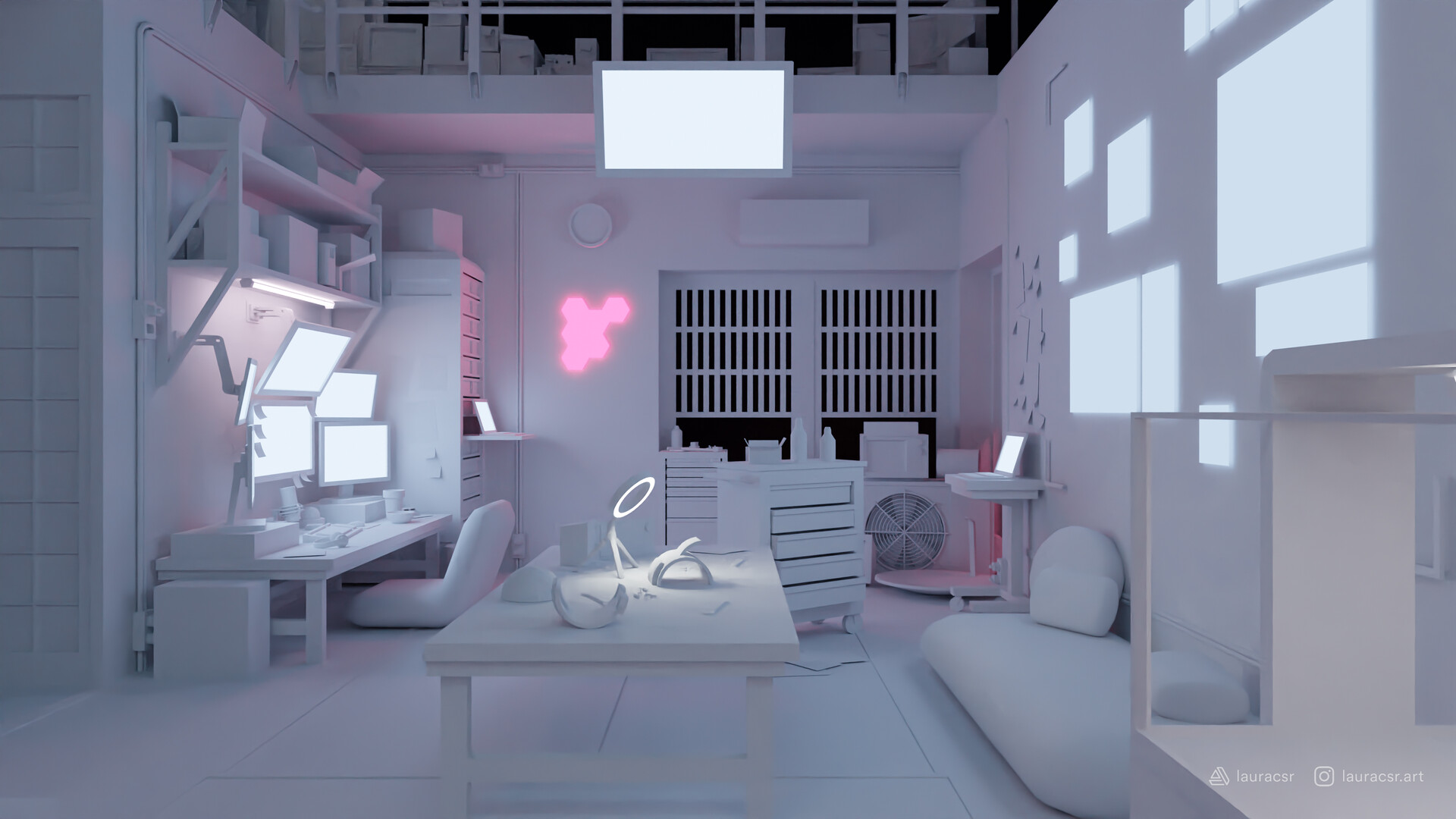 ArtStation - 3D Anime Inspired House