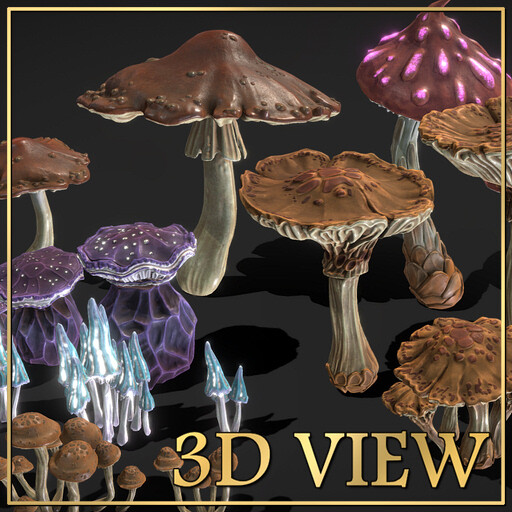 ArtStation - Stylized Fantasy Shroom Assets
