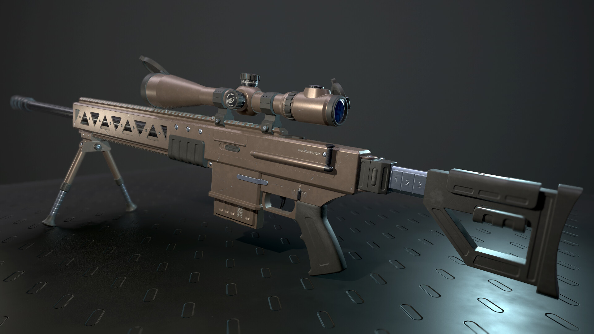 ArtStation - Sniper Rifle (Hard-Surface practice Part III)