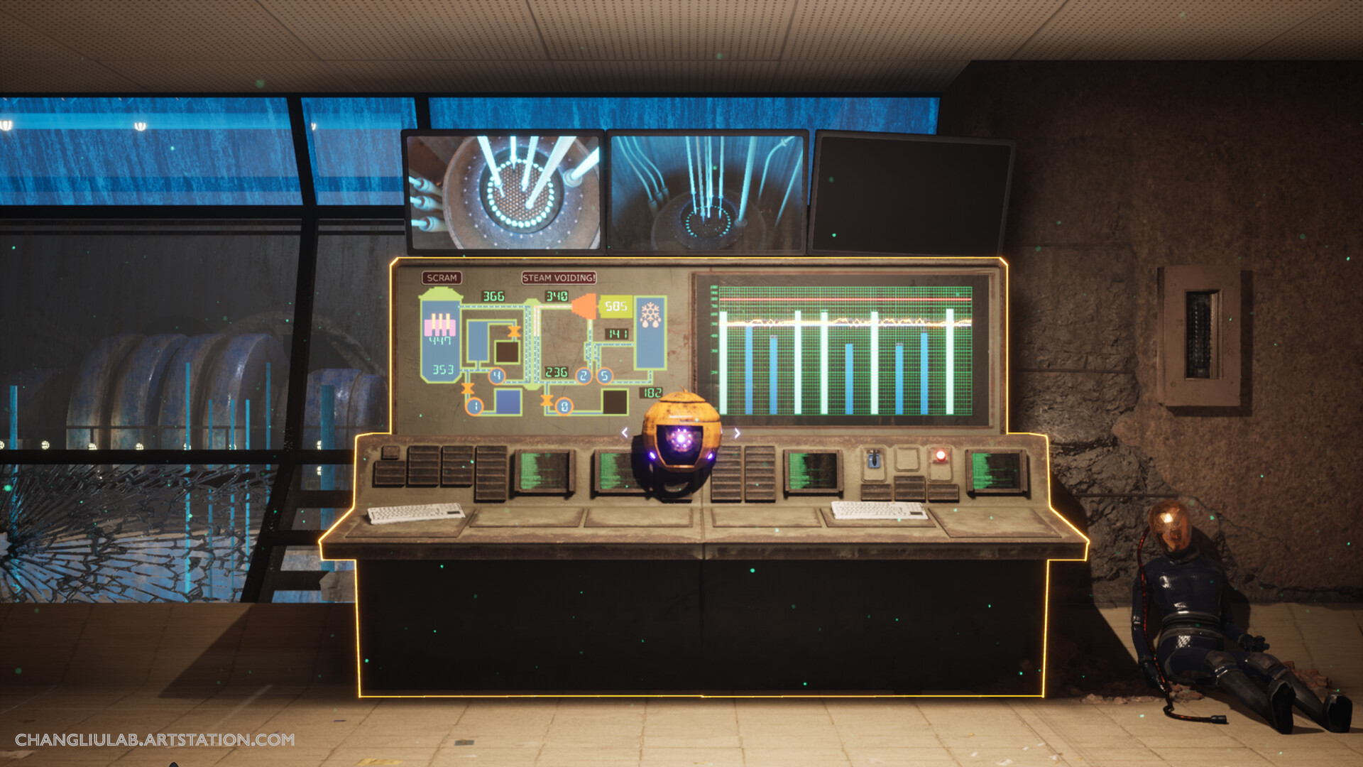 ArtStation - Reactor Control Room Level (UE4 Project)