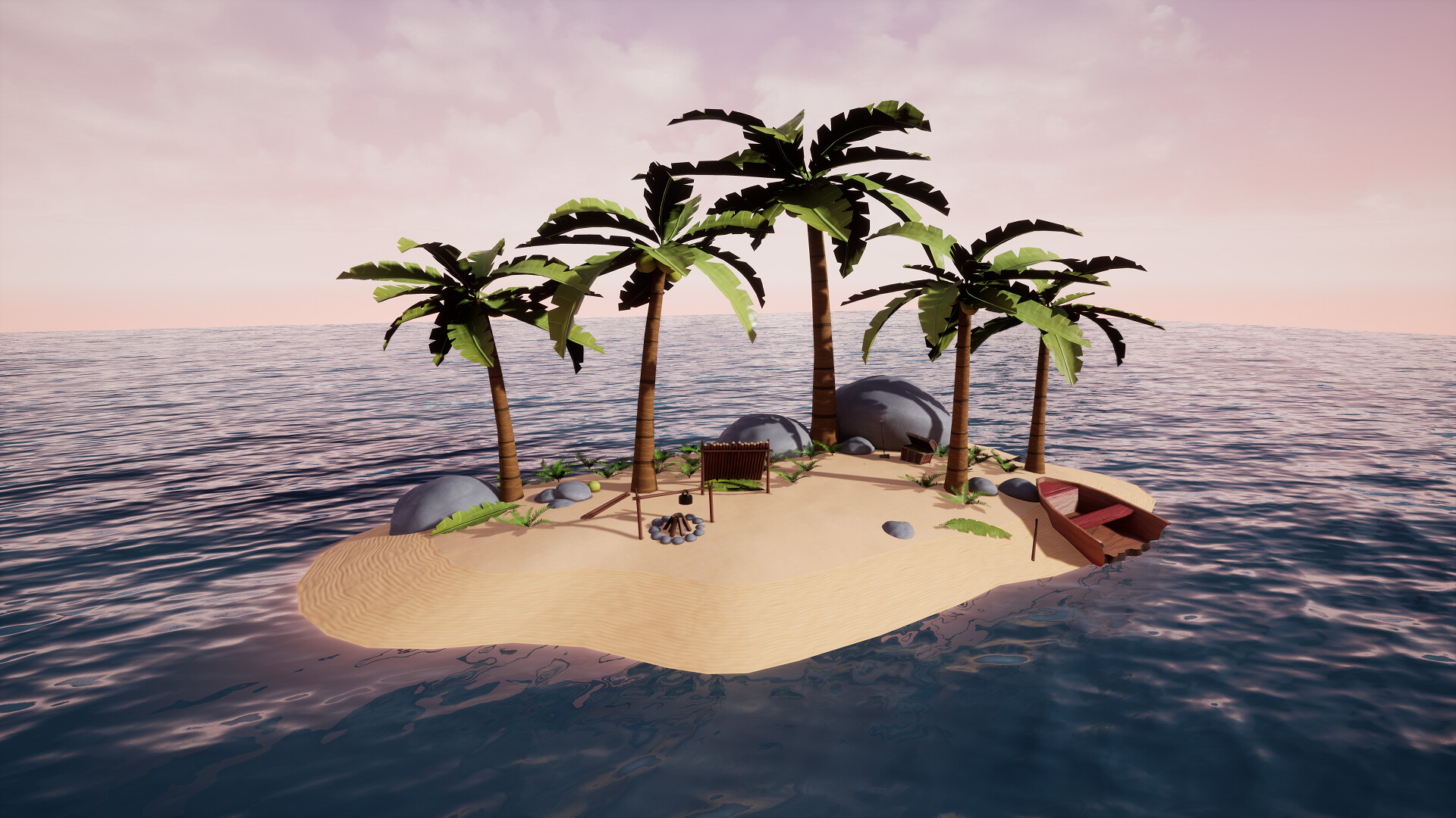 ArtStation - Desert Island Stylized Environment