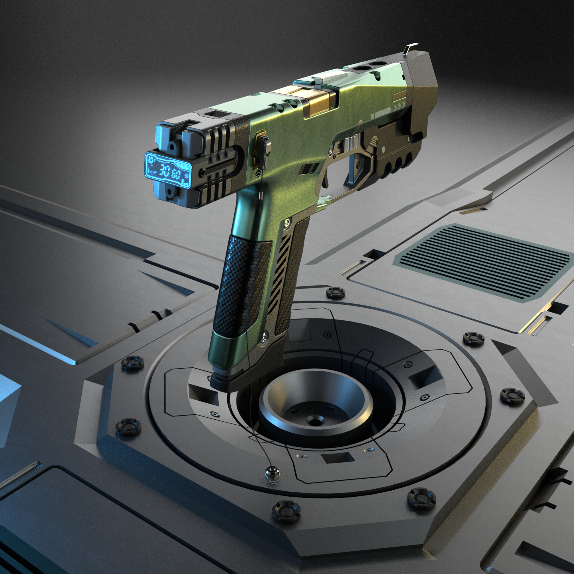 ArtStation - Cyberpunk 2077 Fan art: Militech Pistol
