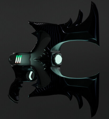 ArtStation - demonic gun