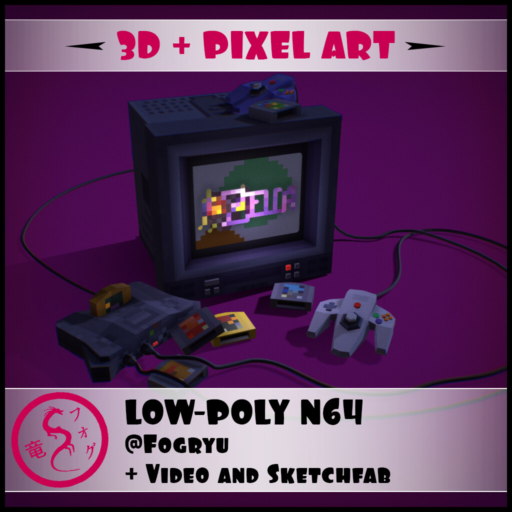 FoG Ryû - 3D Pixel Art - Nintendo 64 + Zelda Majora's Mask