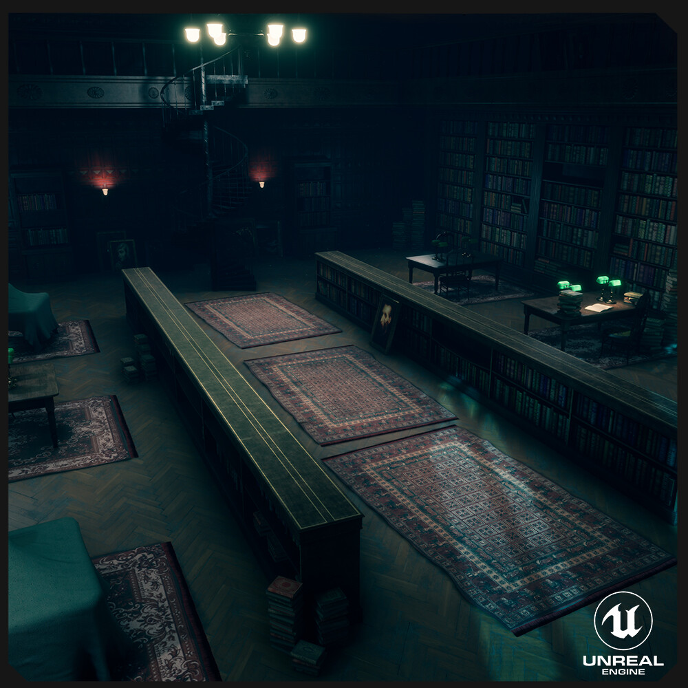 ArtStation - Mansion Library