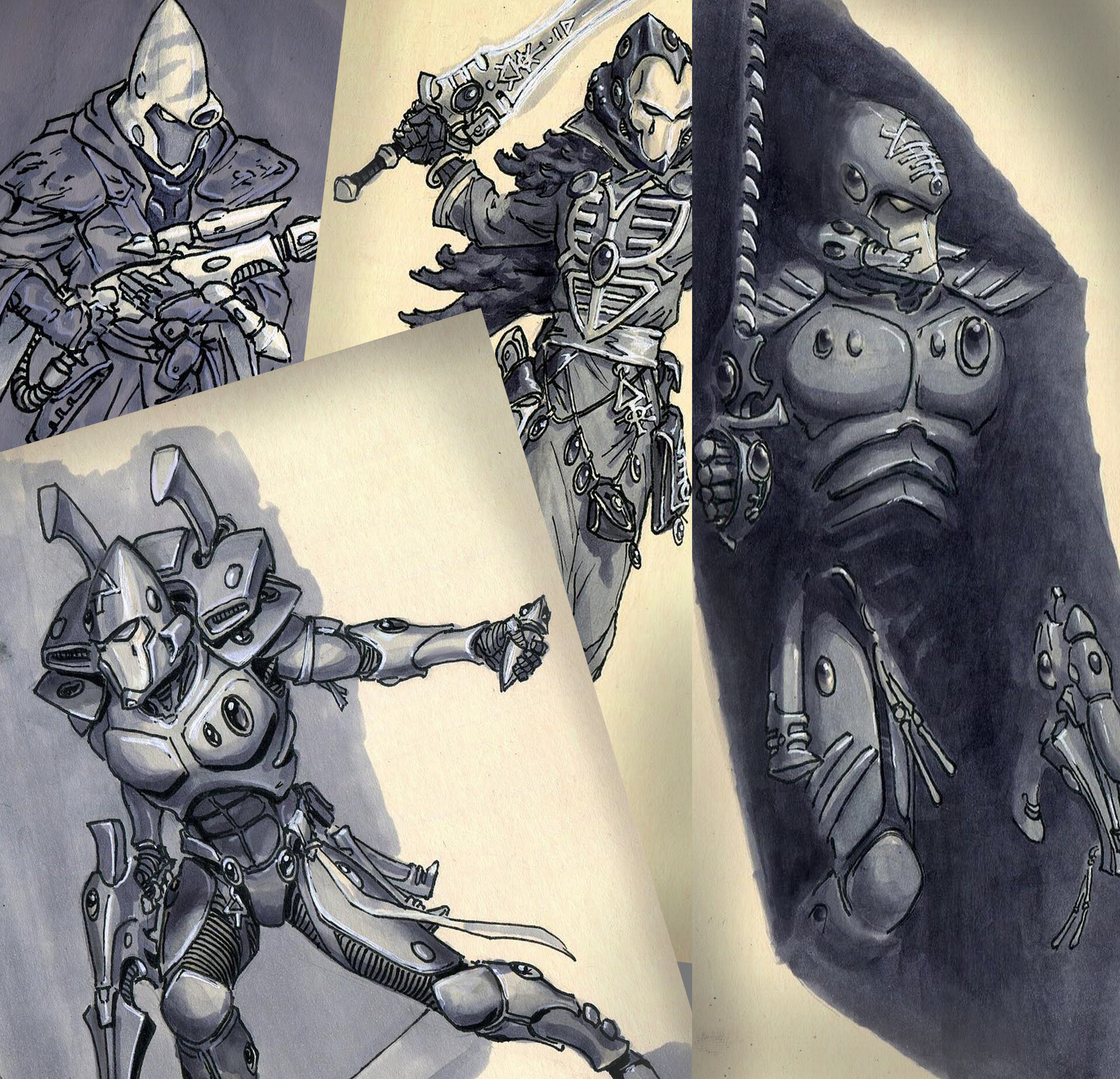 ArtStation - Eldar Inktober 2017 p2