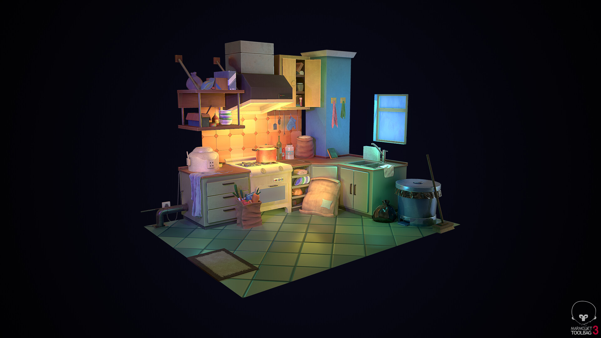 ArtStation - Kitchen Diorama