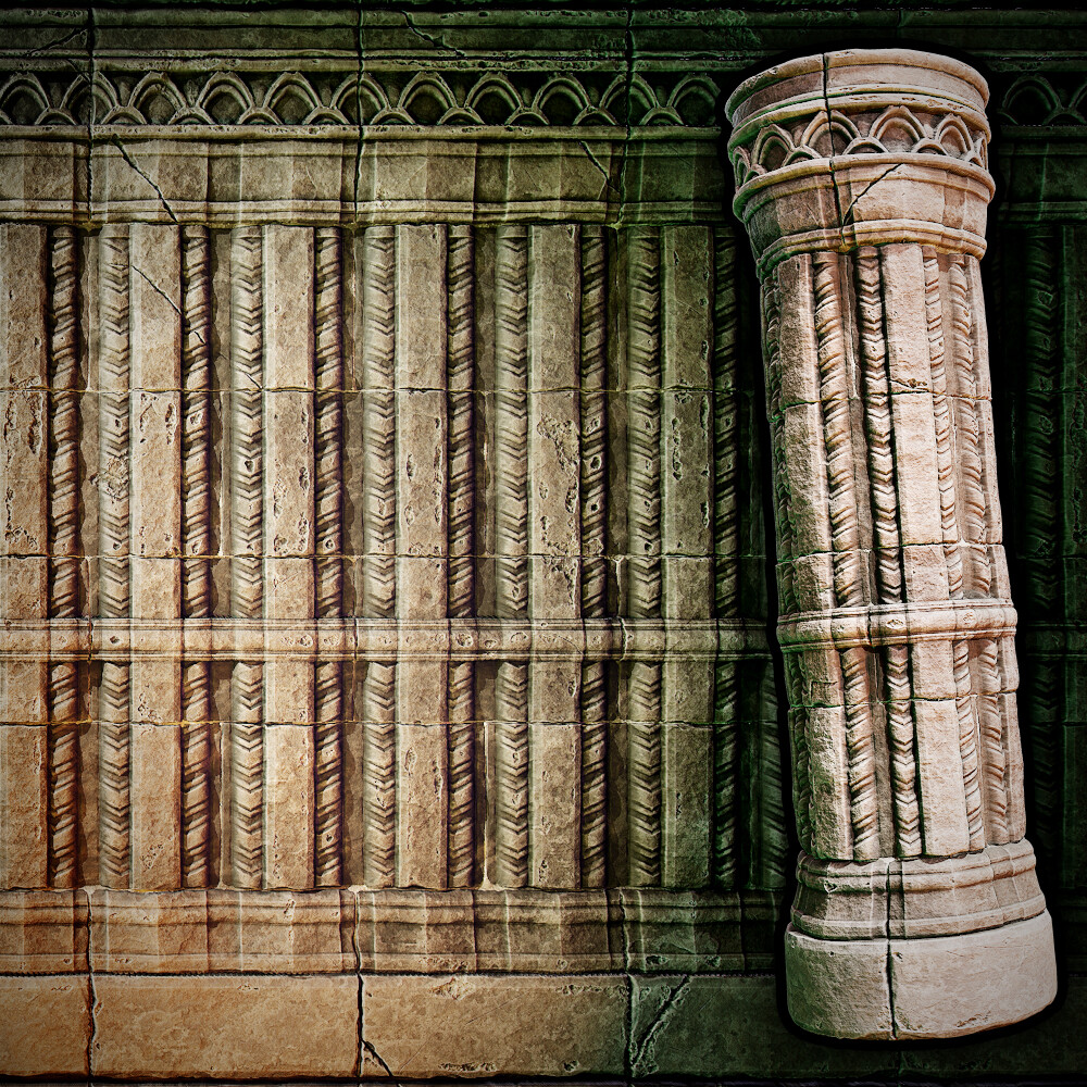 ArtStation - Stone Block Column - Substance Source Signature Collection
