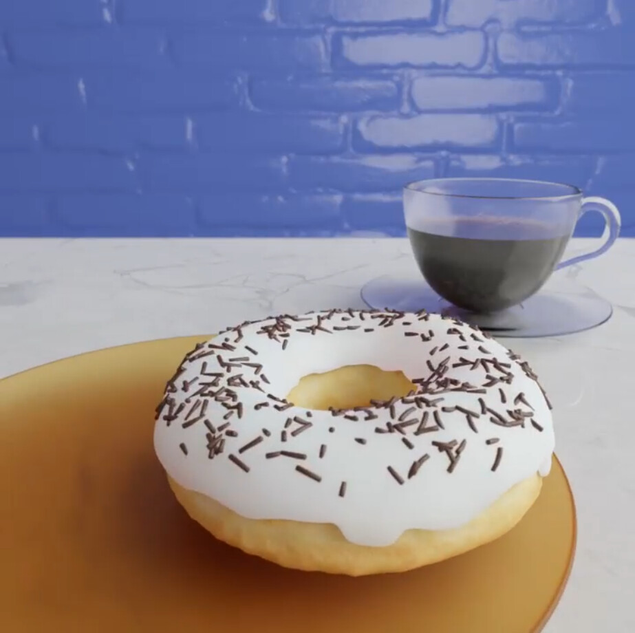 ArtStation - Classic Spinning Blender3D Donut, Léon De Carvalho