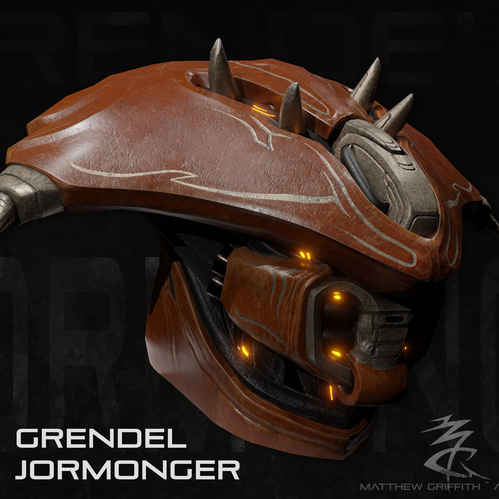 ArtStation - Grendel Jormonger: Alternate Warframe Helmet [FAN CONCEPT]