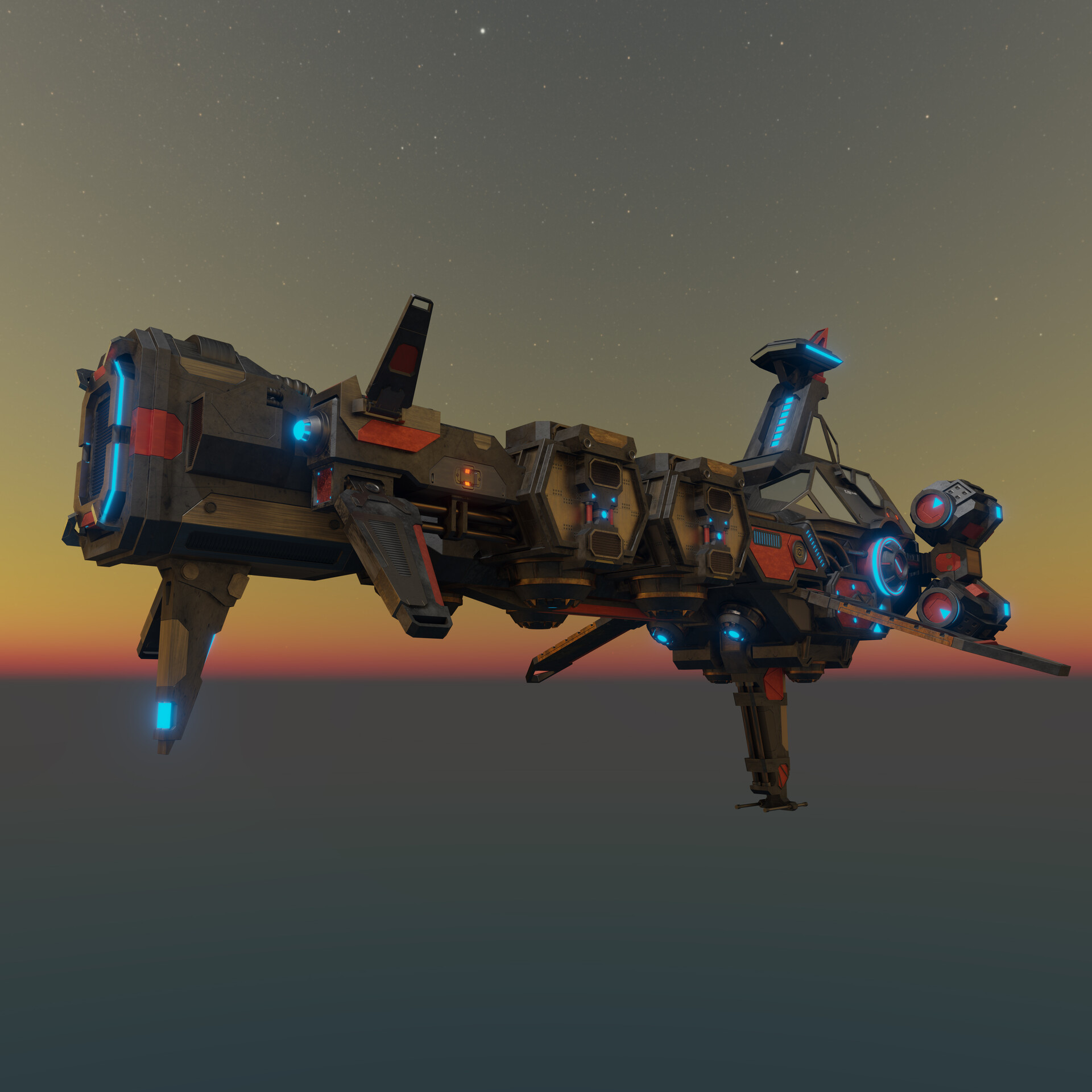 ArtStation - Star Reaver(科幻飞船掠星者)