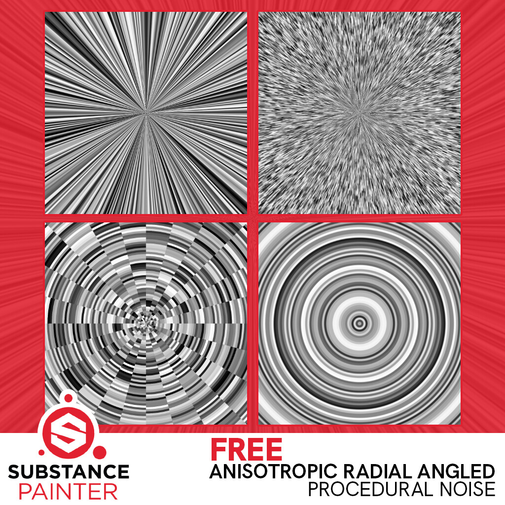 ArtStation - Free Anisotropic Radial Angled, Procedural Noise