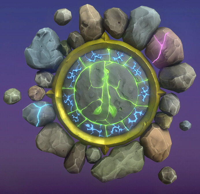 ArtStation - Game Asset: Stylized Rock Platform