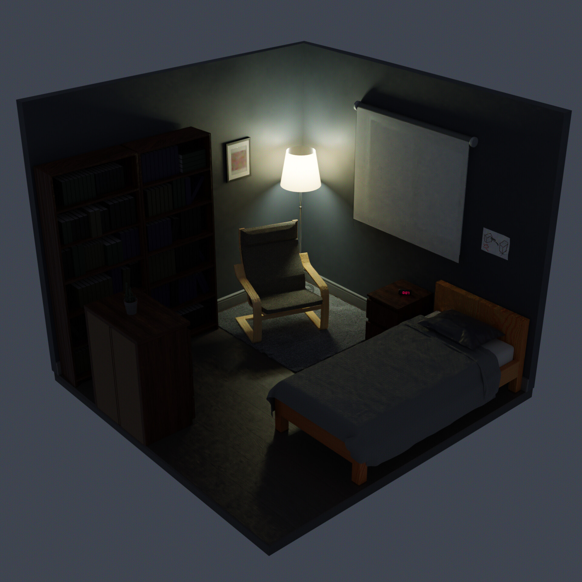 ArtStation - High-ish Poly bedroom