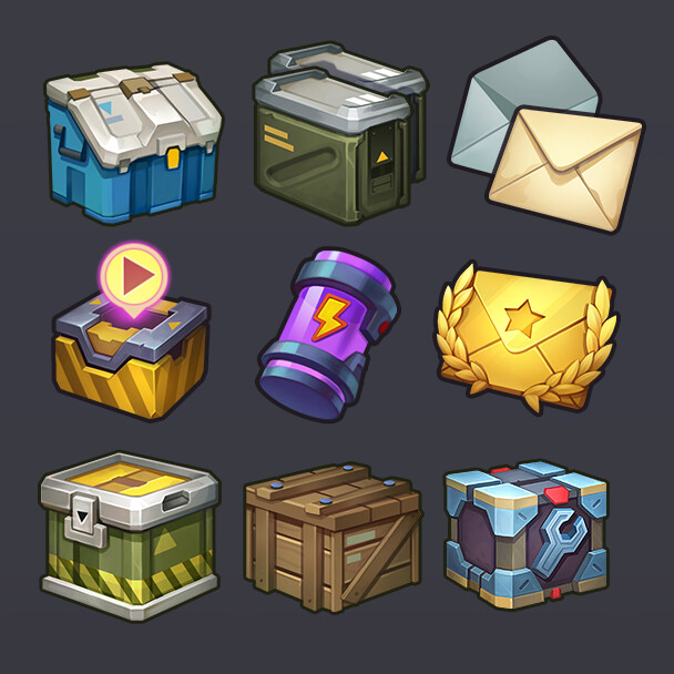 ArtStation - Game Icon Props UI Elements