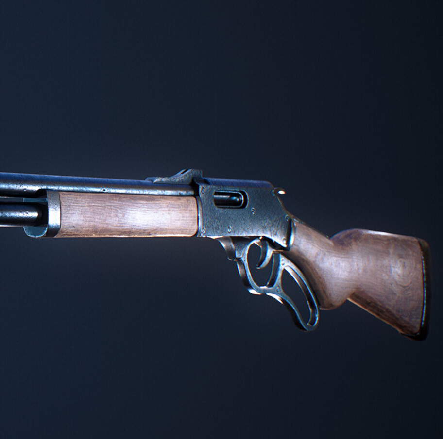 ArtStation - Old Lever Action Rifle