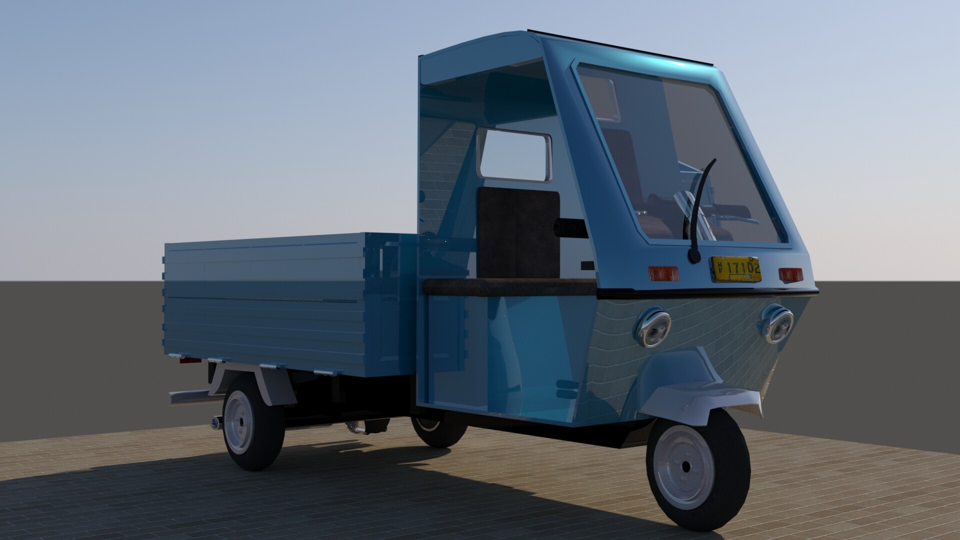 ArtStation - indian bajaj tempo ( vegetable three wheel truck) final output