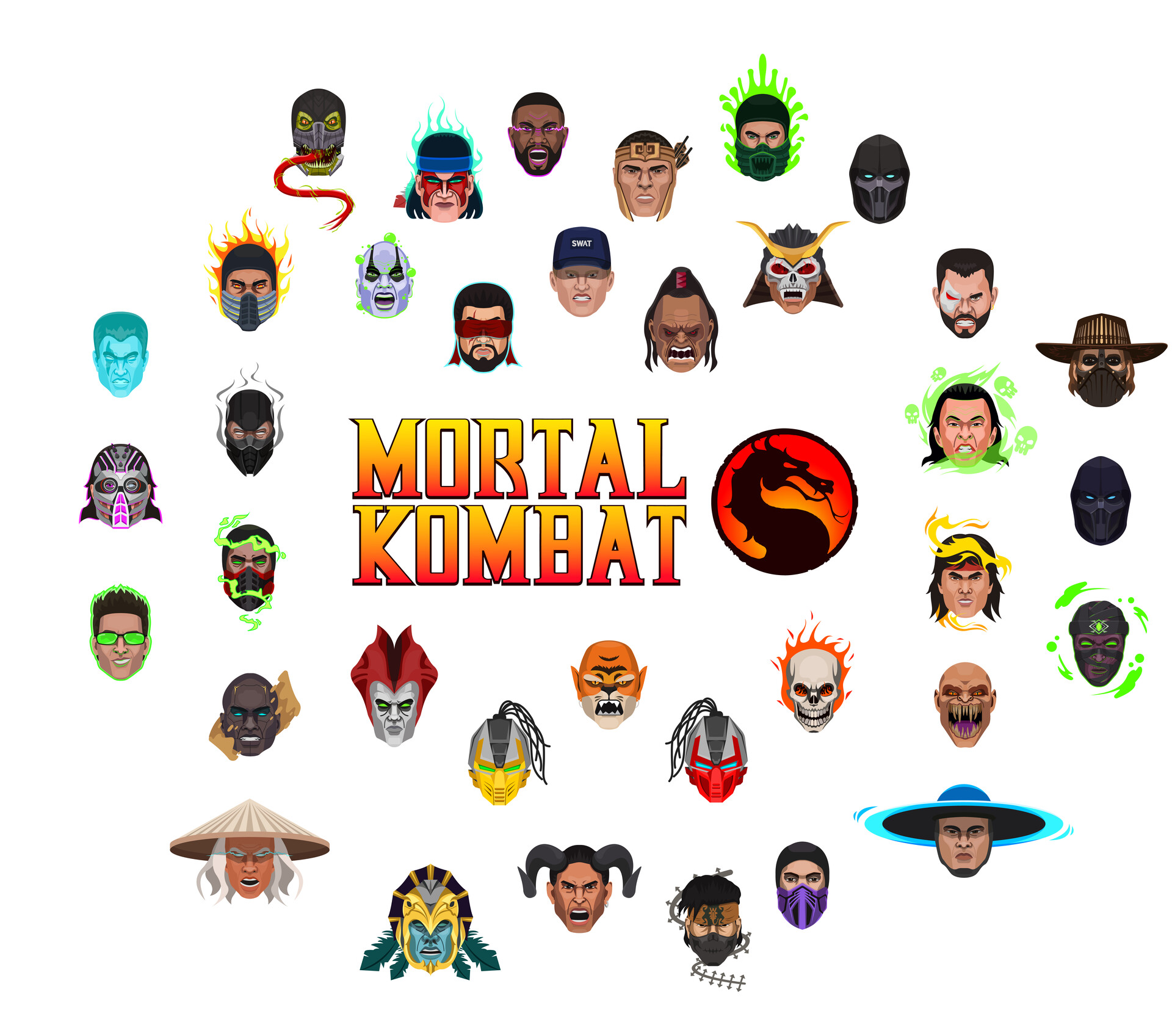 ArtStation - Mortal Kombat - character faces