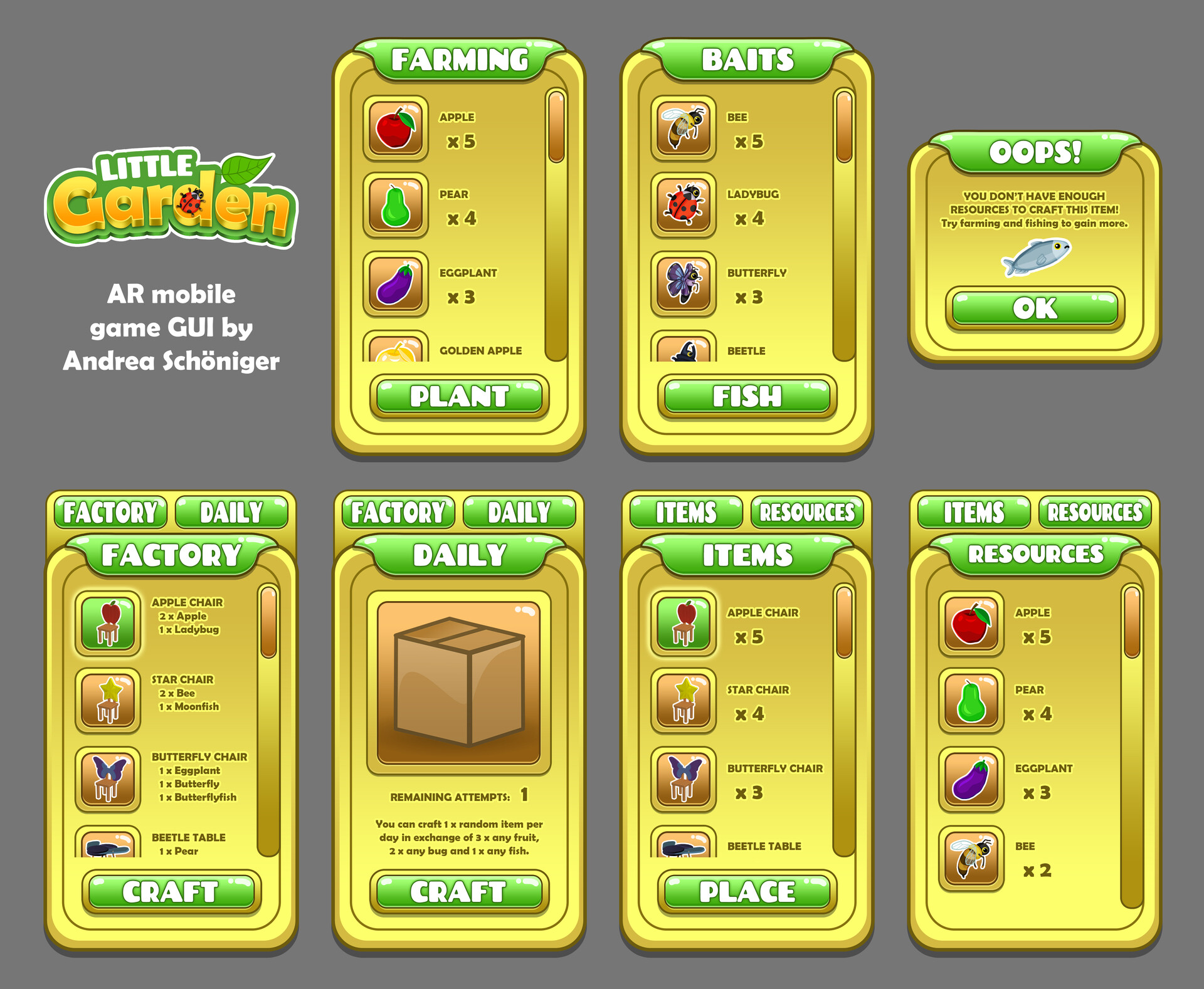 ArtStation - Little Garden GUI & Assets