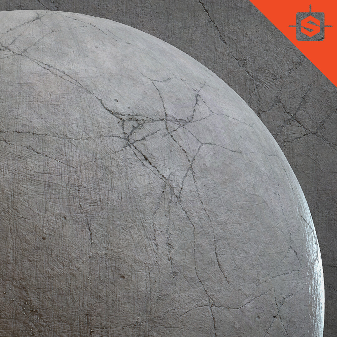 ArtStation - Cracked Concrete Material