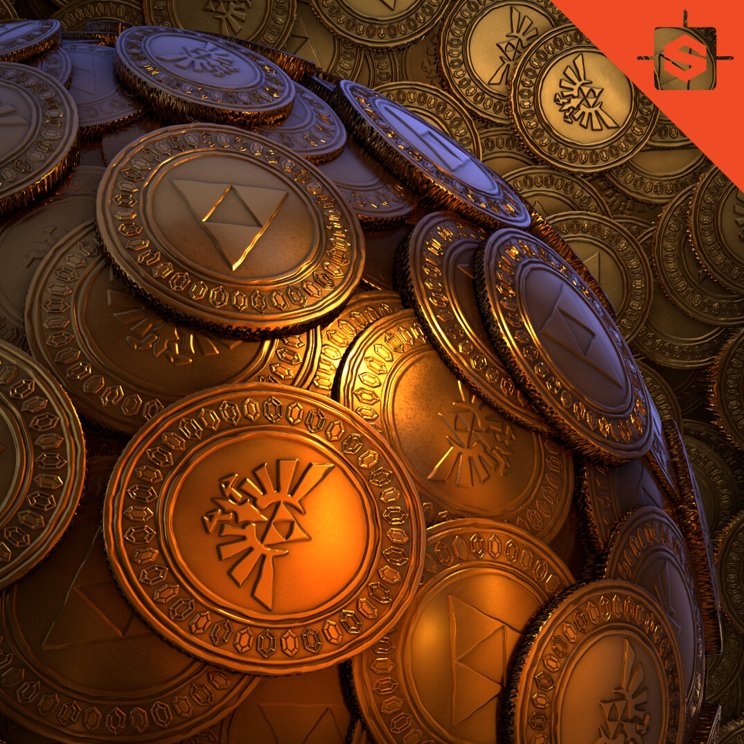 ArtStation - Stylized Zelda Gold Coins Material