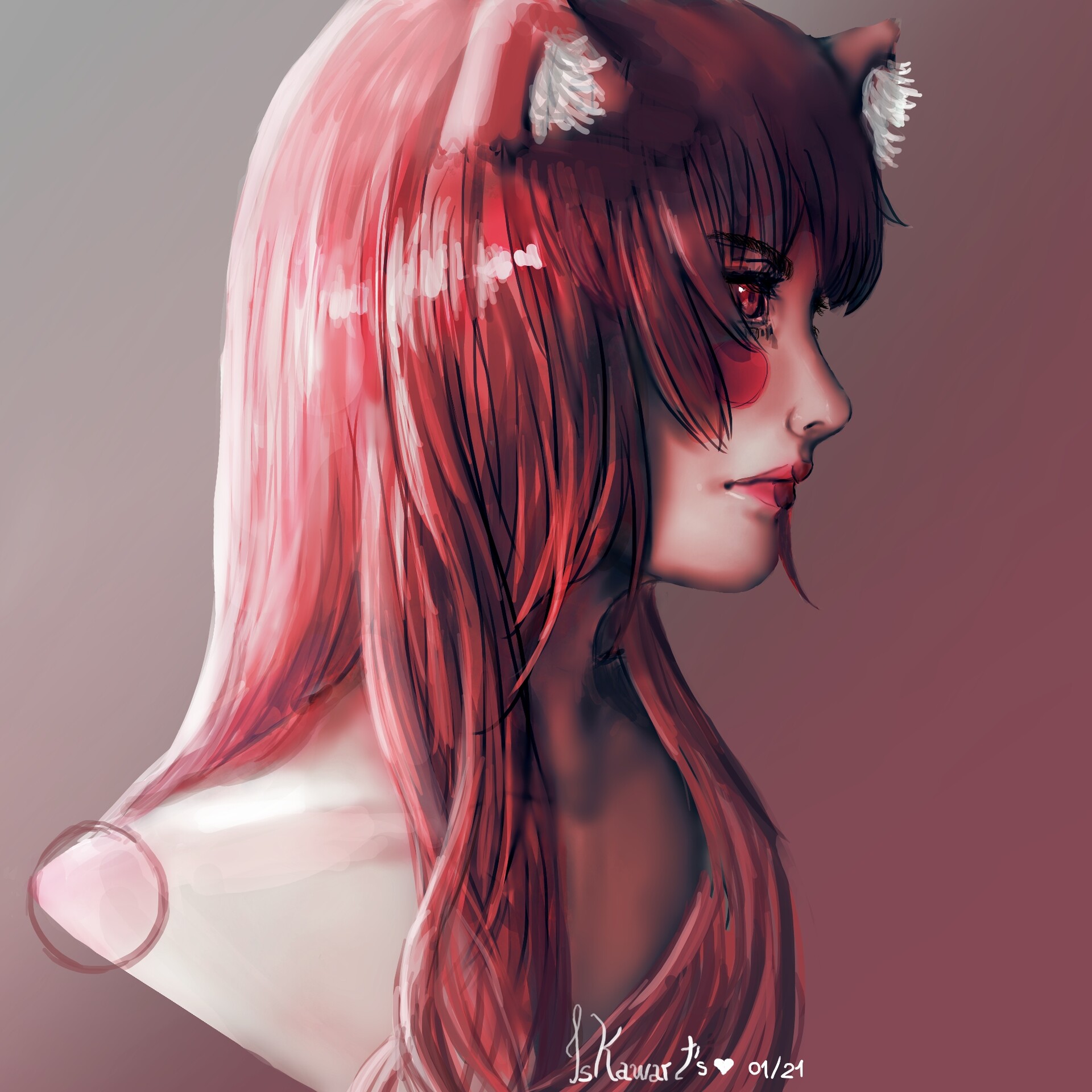 ArtStation - Neko Blender 3d to 2d semirealism