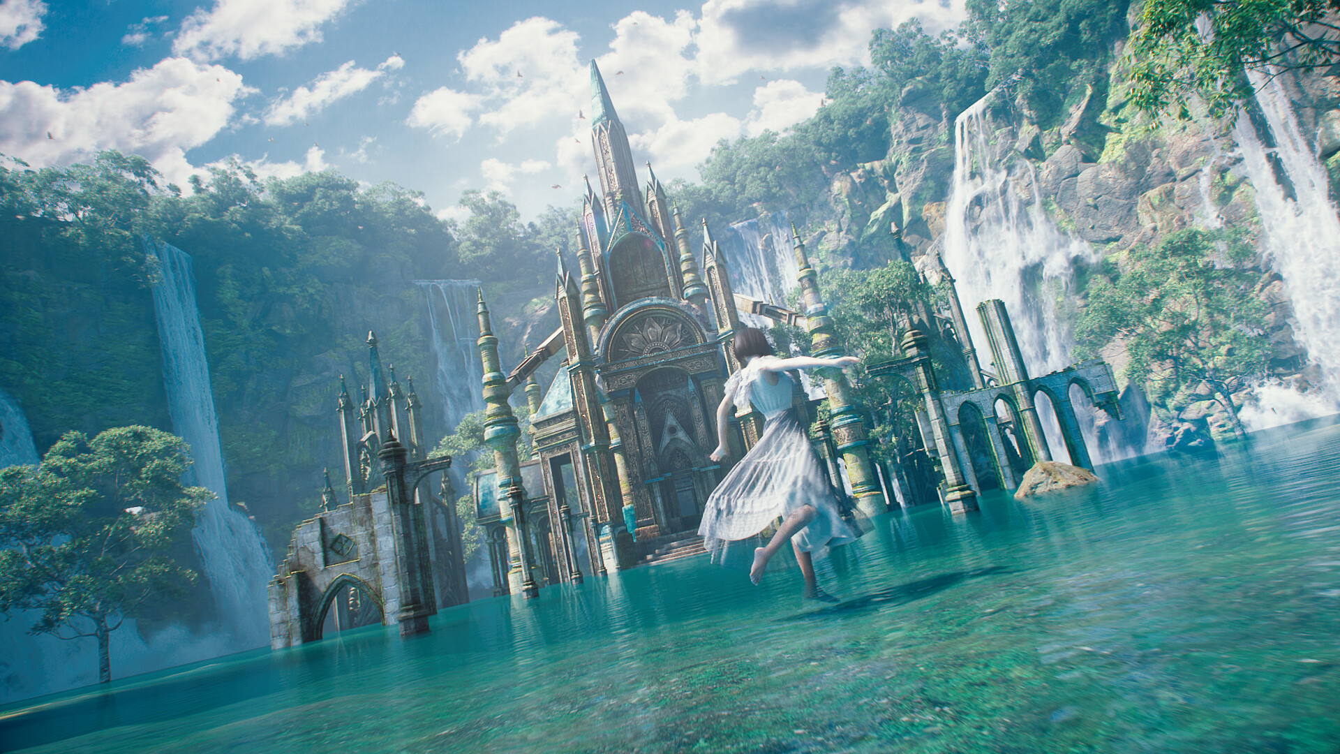 ArtStation - Waterfall Temple