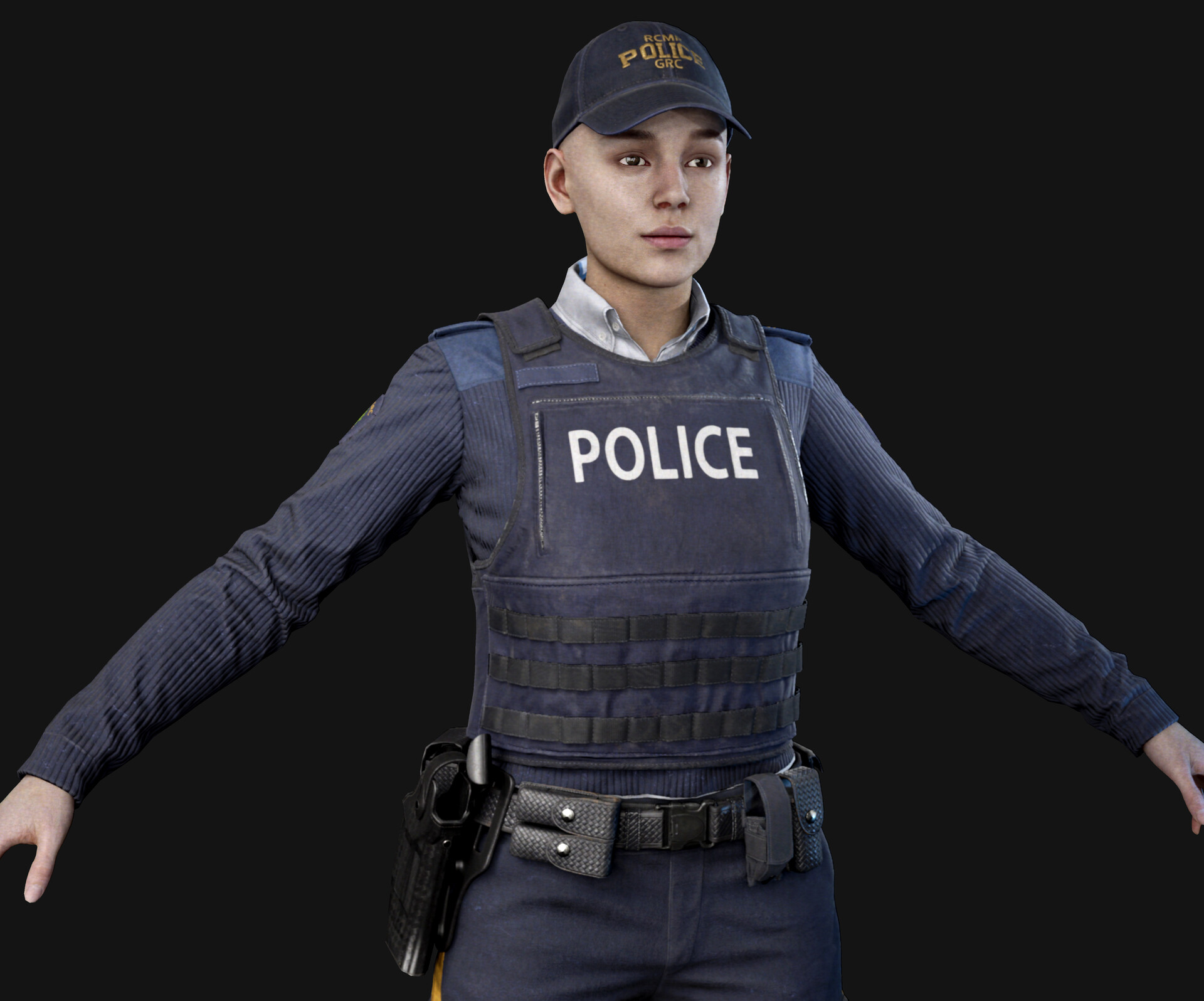 ArtStation - Female Police Character and Outfit - Dead Matter