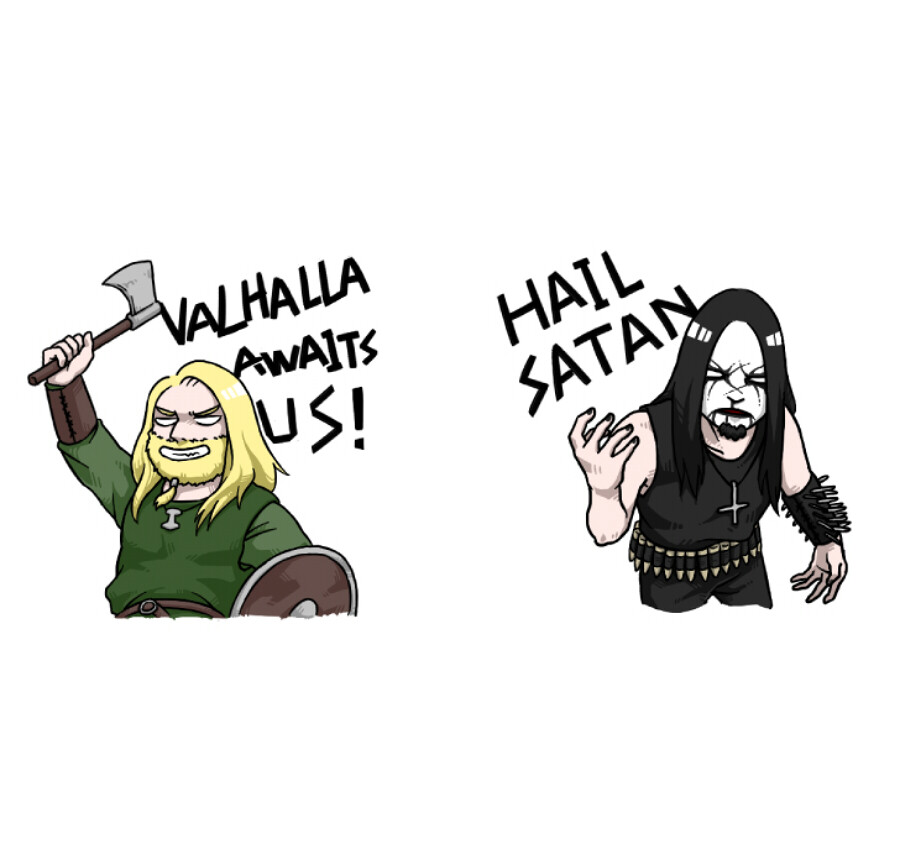 ArtStation - Metalhead LINE Stickers