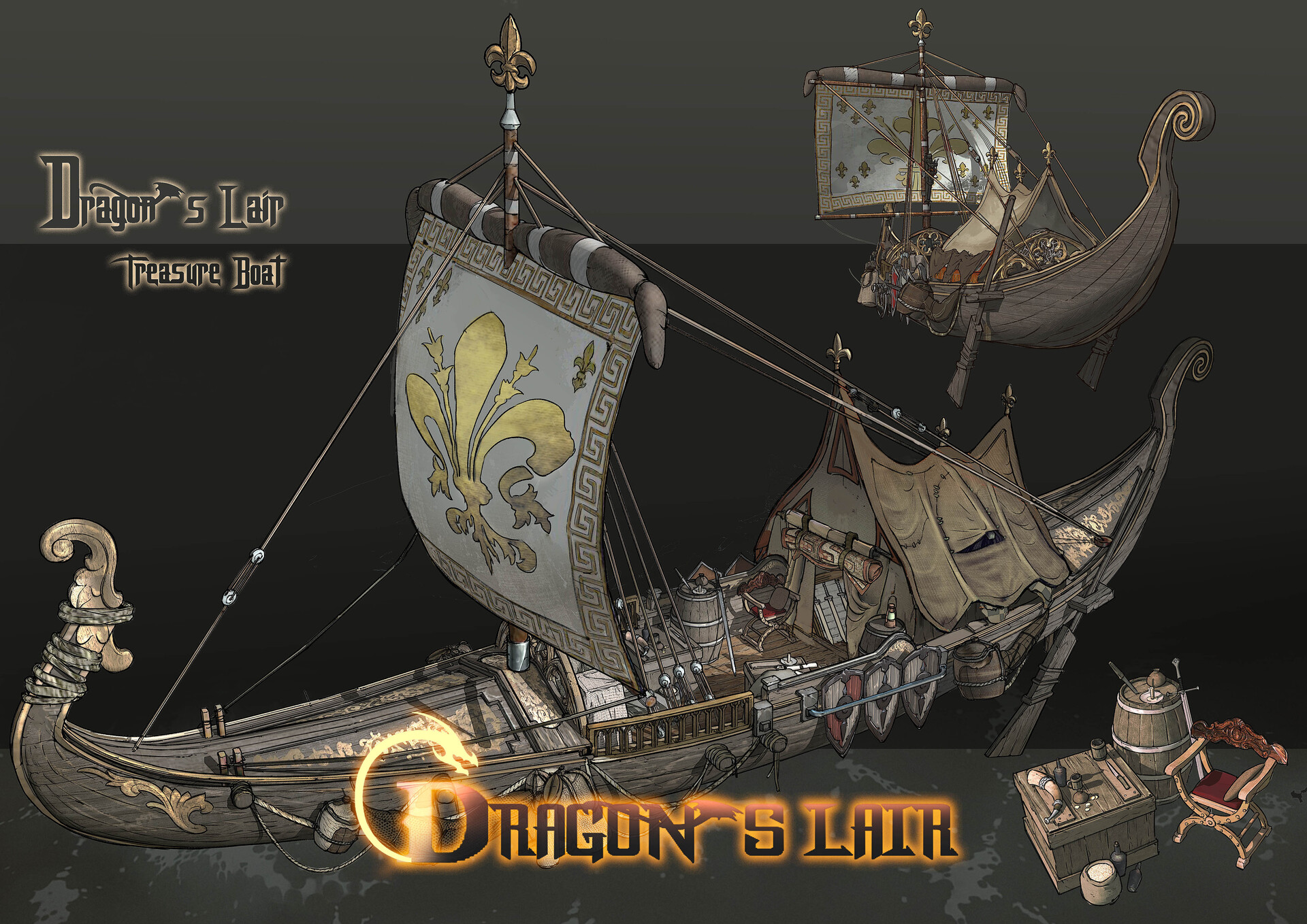 ArtStation - Treasure boat