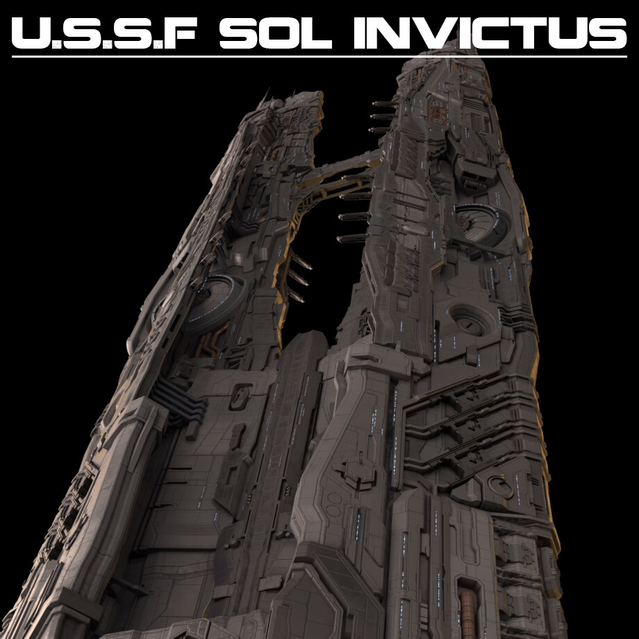 ArtStation - U.S.S.F SOL INVICTUS spaceship