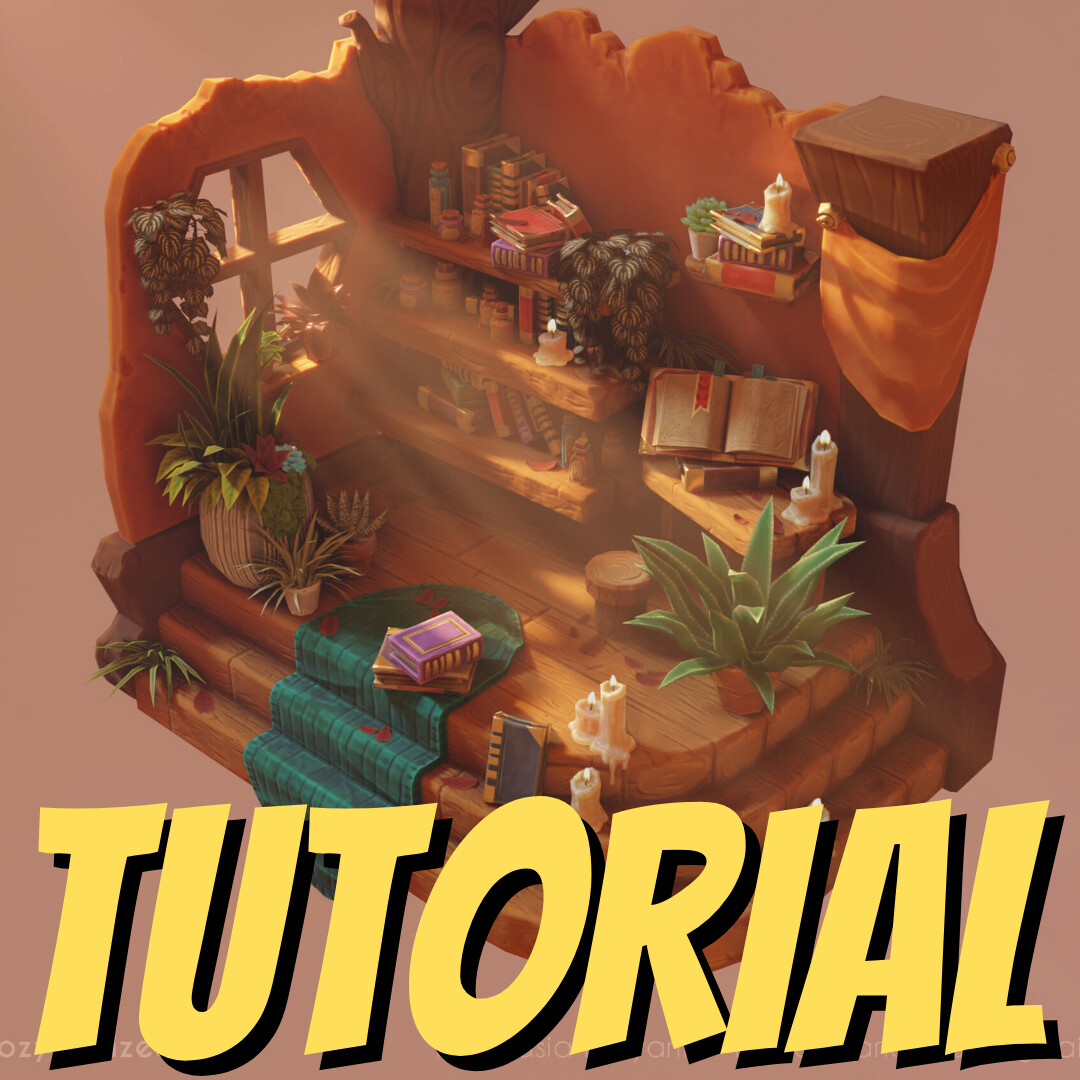 ArtStation - Creating a Cozy 3D Stylized Room - Blender, ZBrush ...