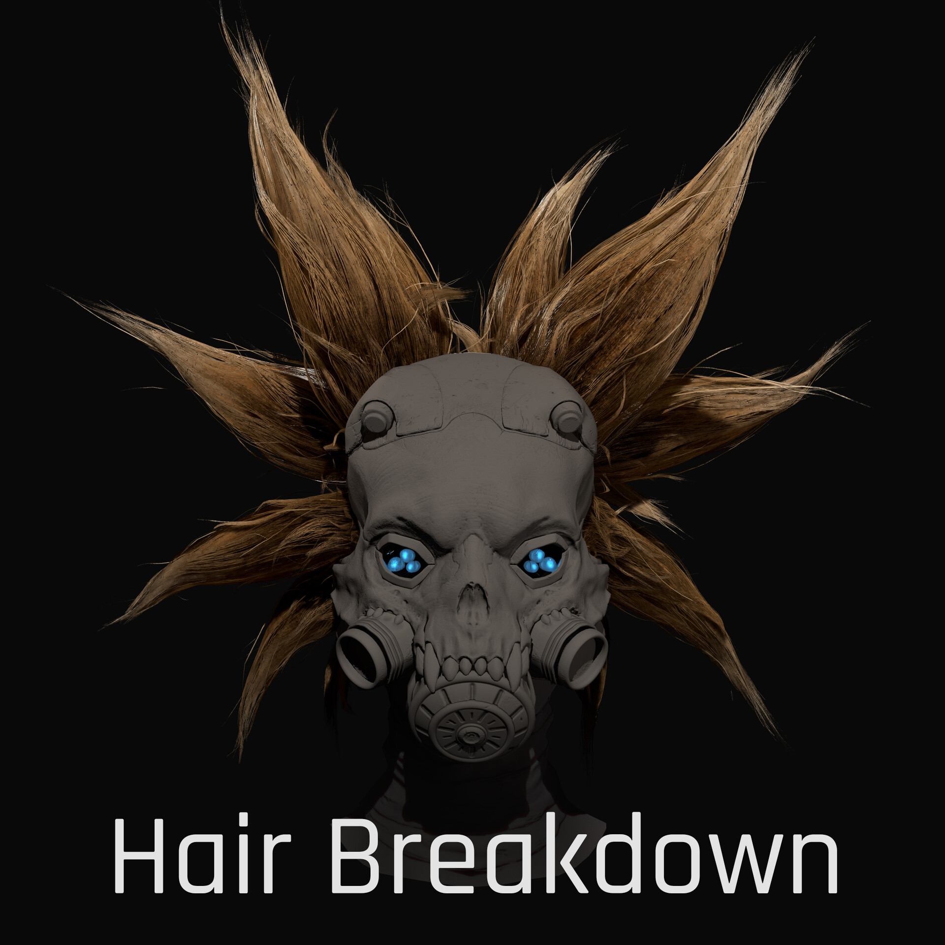 ArtStation - Hair- Borderlands Psycho