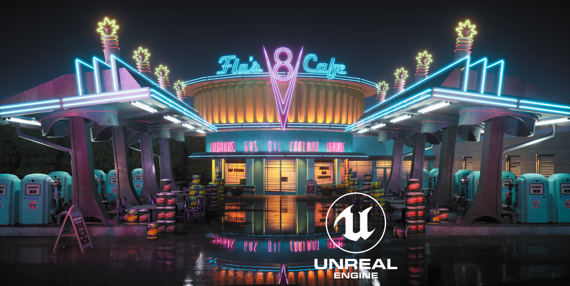 ArtStation - Flo's V8 Cafe - Think Tank Advanced Project