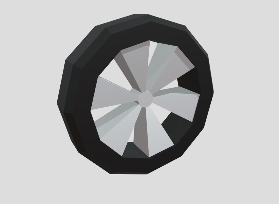 ArtStation - Simple low poly wheel