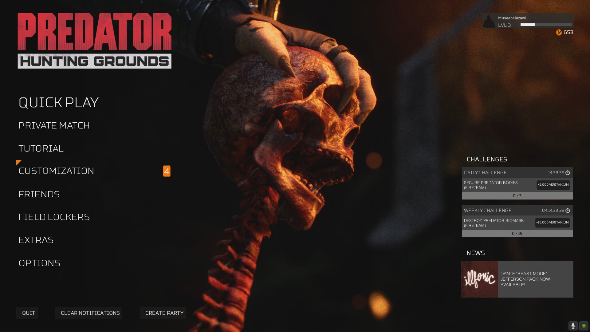 ArtStation - Predator Hunting Grounds Menu Theme