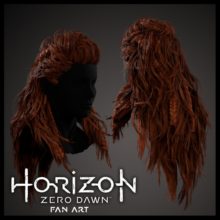 ArtStation - Aloy Hair Fan Art