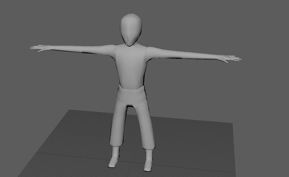 ArtStation - character model for college synoptic project (WIP) - untextured