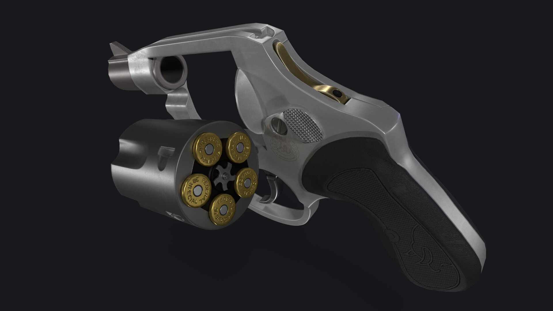 ArtStation - Low Poly Revolver Taurus M85