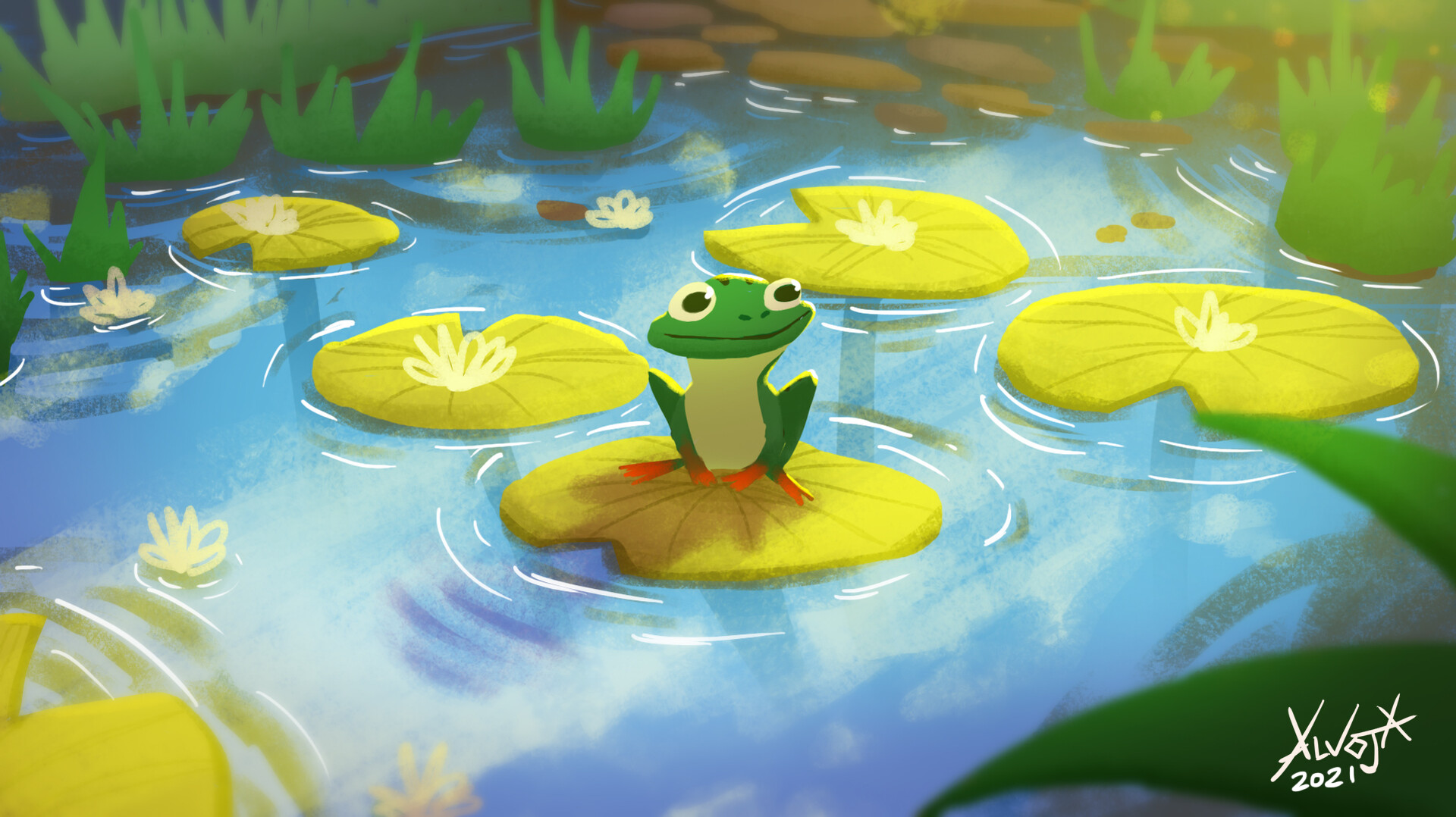 ArtStation - The Frog [2d frame by frame animation]