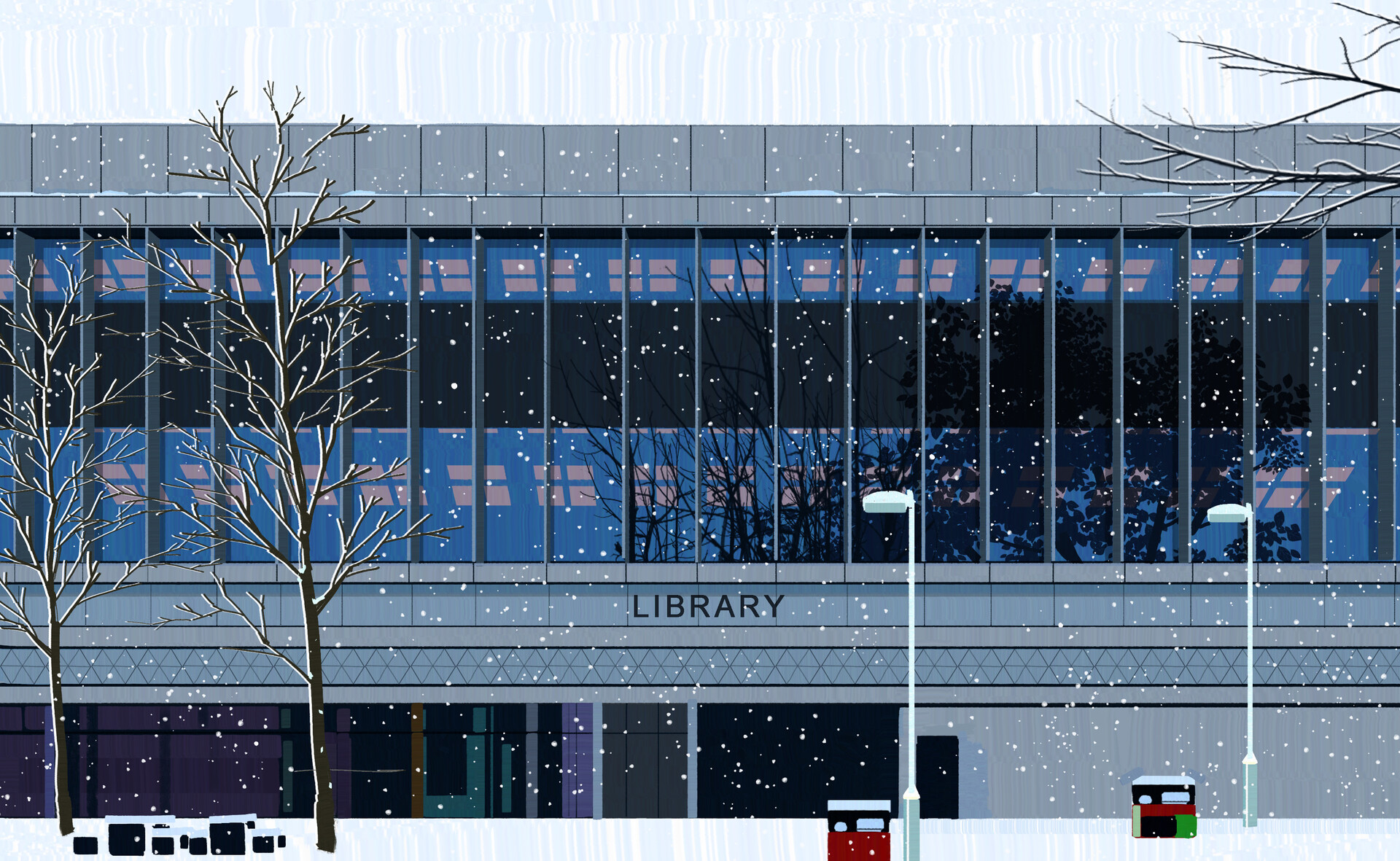 ArtStation - Library in university of Reading