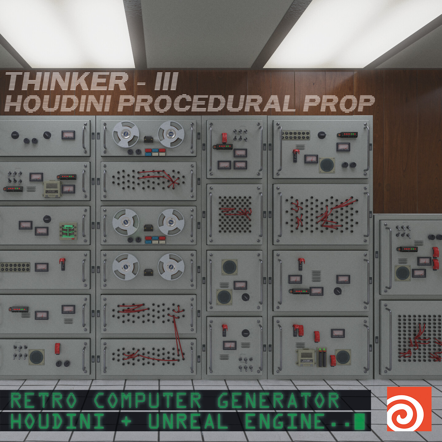 ArtStation - Thinker-III | Houdini Procedural prop generator